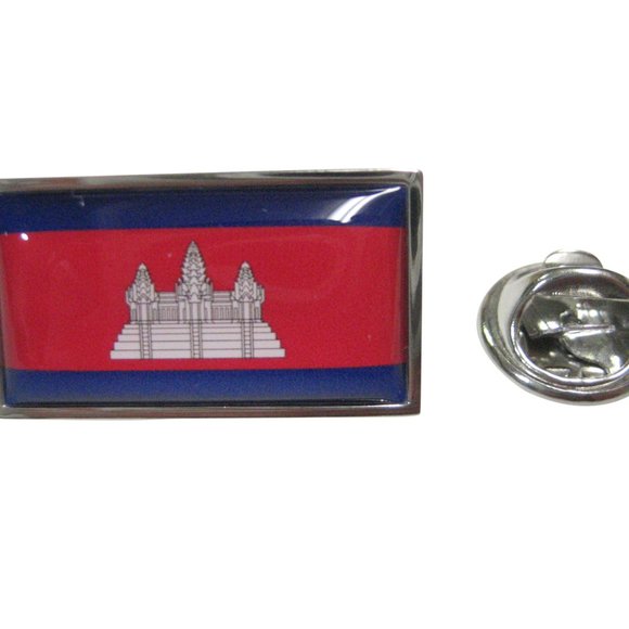 Kiola Designs | Accessories | Thin Bordered Kingdom Of Cambodia Flag Lapel Pin | Poshmark